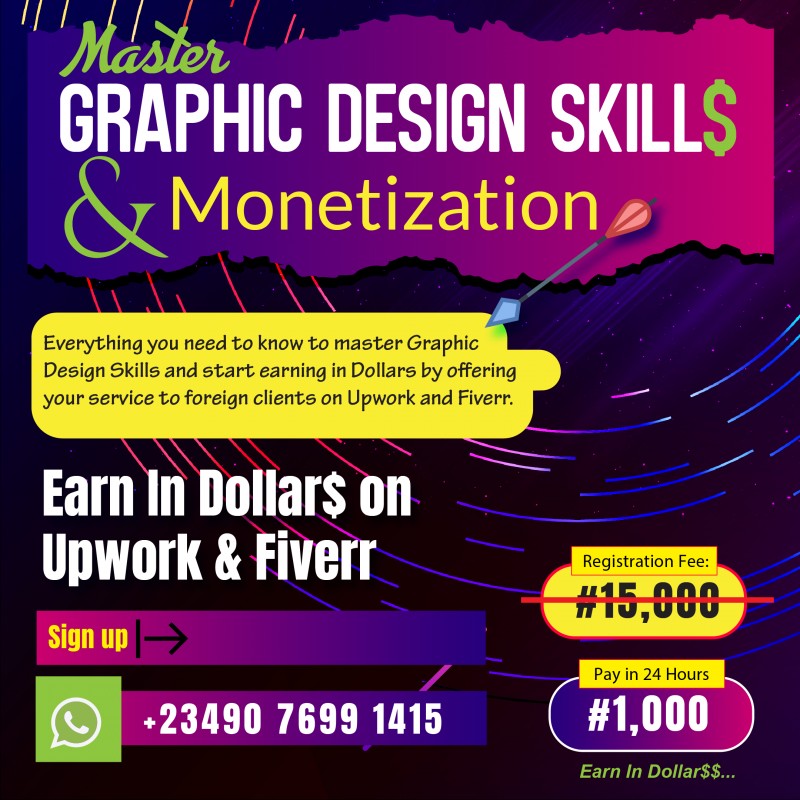 Buy Graphic Design Mastery & Monetization: Earn In Dollars on Fiverr ...