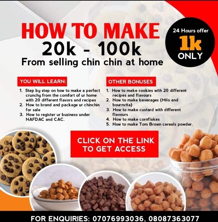 Buy How to make 20k to 100k on chin chin making by Sammie Sales on Selar