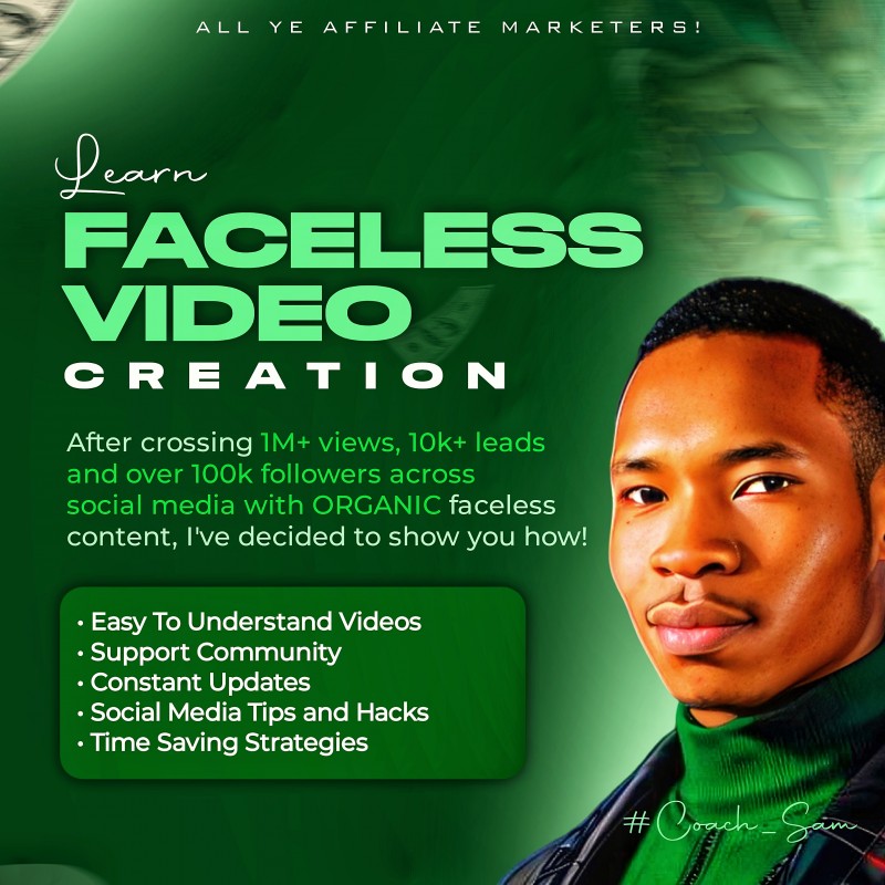 Buy FACELESS VIDEO CREATION COURSE by Sammy's Digitals on Selar