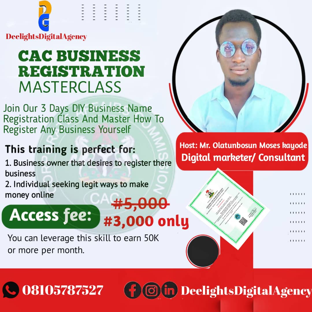Buy DIY CAC BN REGISTRATION FULL GUIDE by olatunbosun oluwakayode on Selar