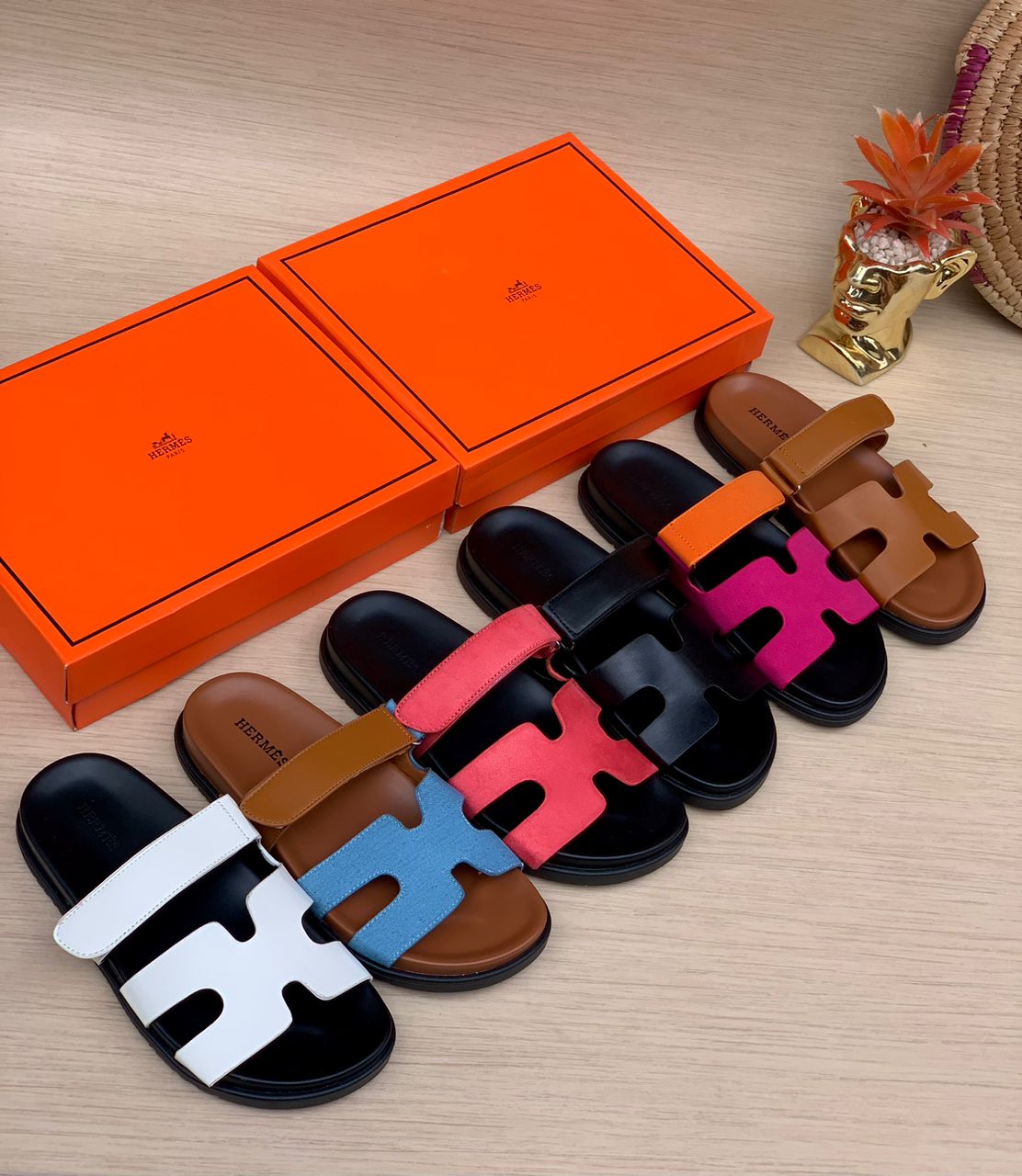 Buy Hermès palm slippers by Olawale Boluwatife on Selar