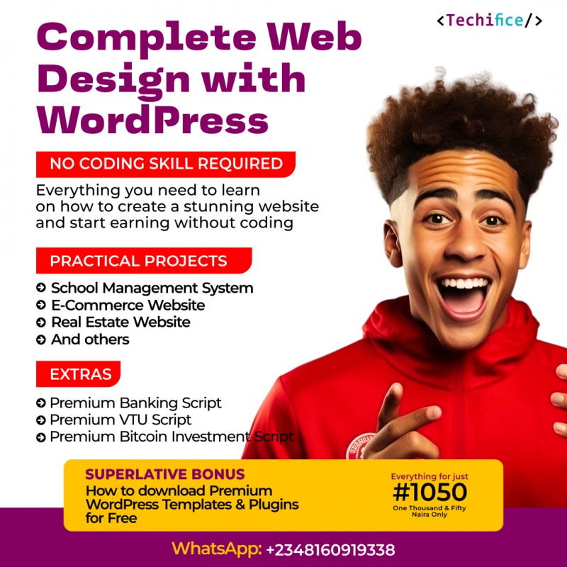 Buy Complete Web Design Mastery with WordPress (7 in 1) by Techifice on ...