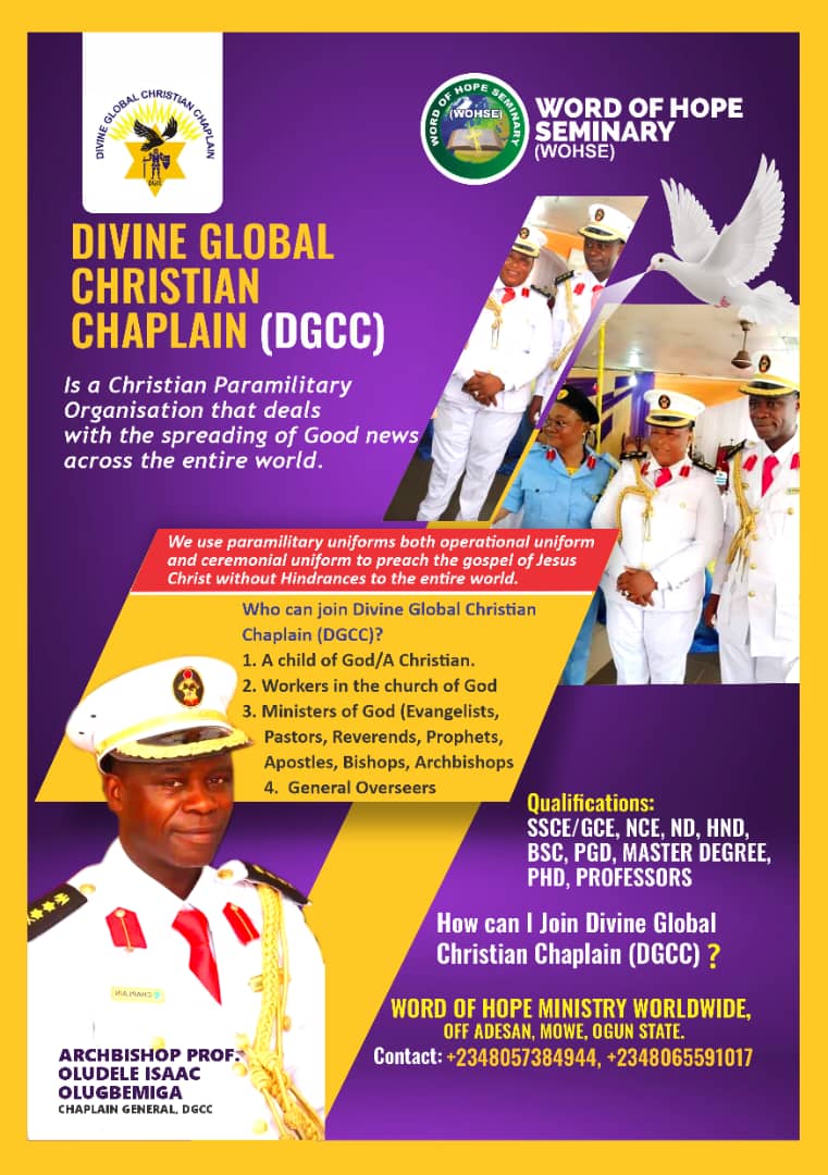 Buy DIVINE GLOBAL CHRISTIAN CHAPLAINCY COLLEGE (DGCC) by OLUDELE ISAAC ...
