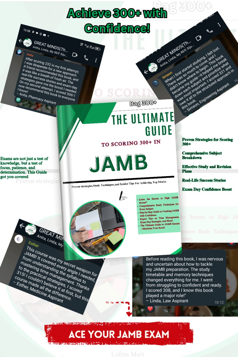 Buy The Ultimate Guide to scoring 300+ in JAMB Exam by Exam Mastery Hub on Selar