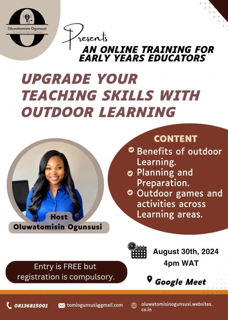 Get Upgrade your teaching skills with Outdoor Learning by Oluwatomisin ...