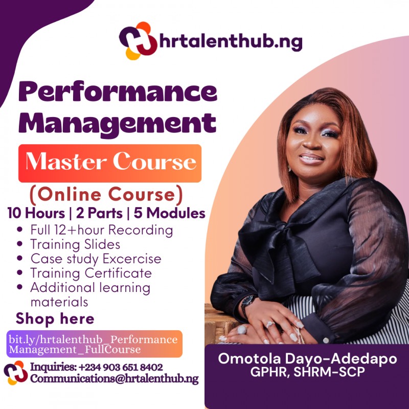 Buy The Full Performance Management Online Course by Omotola Adedapo on ...