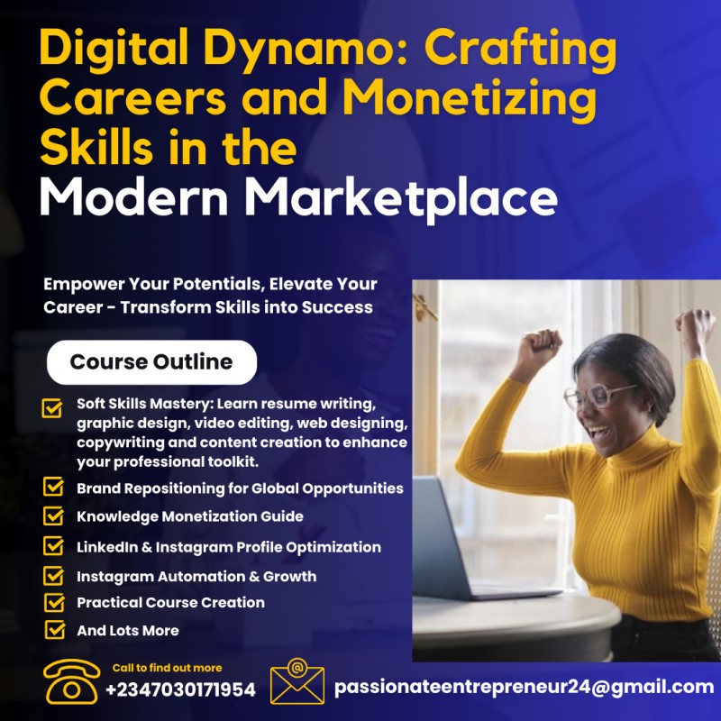Buy (GROUP COACHING) Digital Dynamo: Crafting Careers and Monetizing Skills in the Modern ...