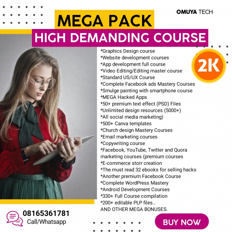 Buy HIGH DEMANDING COURSE MEGA PACK by OMUYA GROUP on Selar