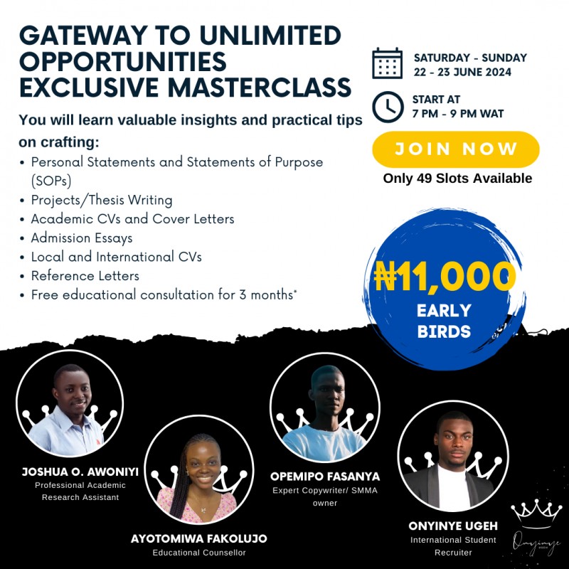 Buy GATEWAY TO UNLIMITED SCHOLARSHIP OPPORTUNITIES by Onyinye Ugeh on Selar