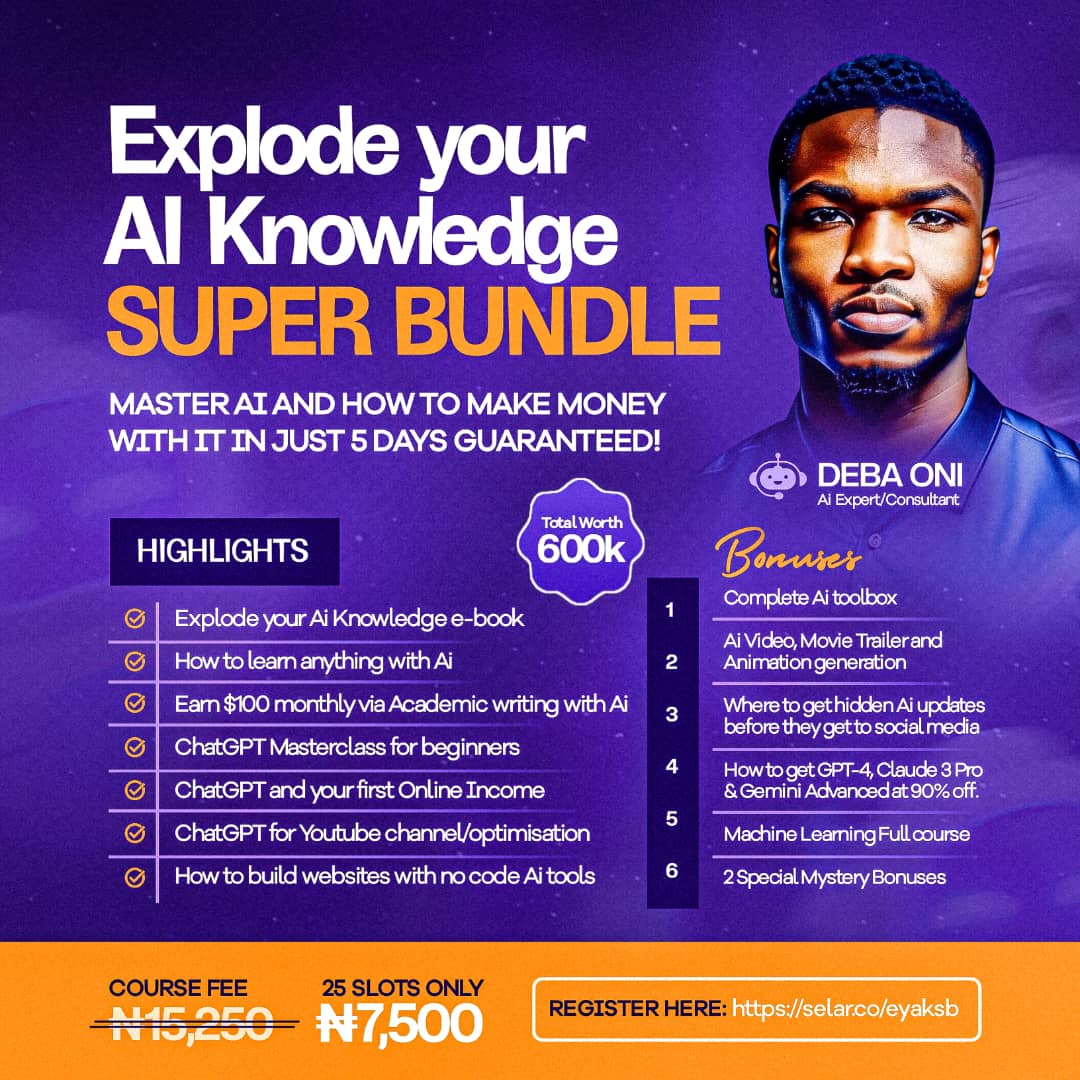 Buy Explode Your AI Knowledge SUPER BUNDLE by Osadebamwen Oni on Selar