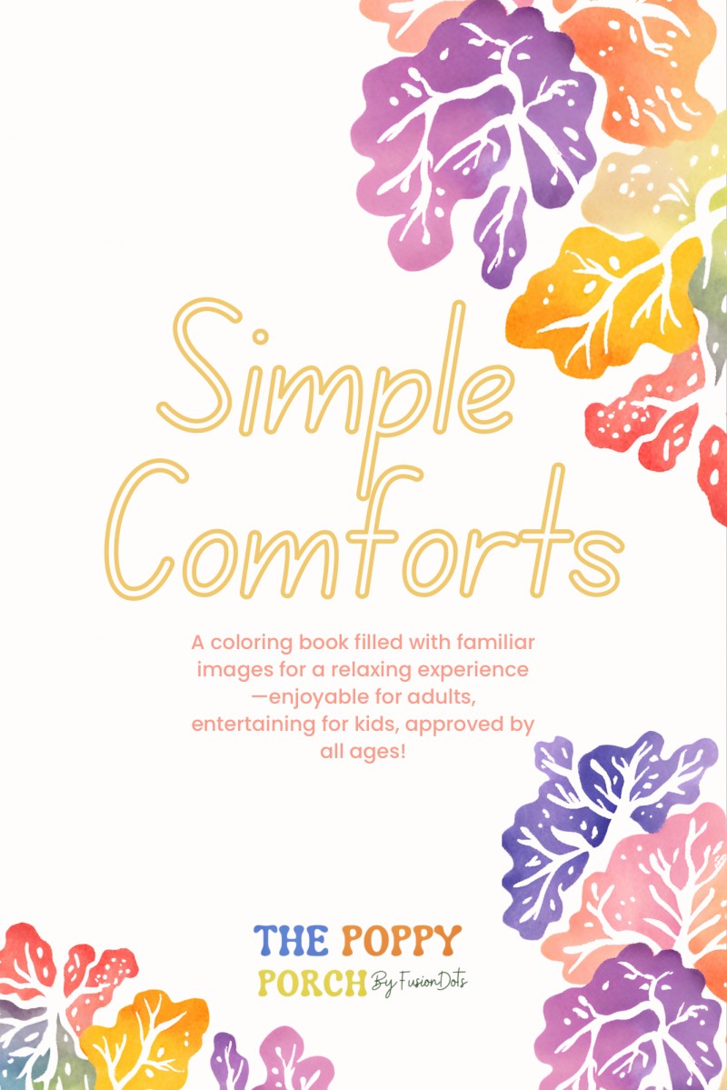 Buy Simple comforts(A4 sized coloring book) by The Poppy Porch on Selar