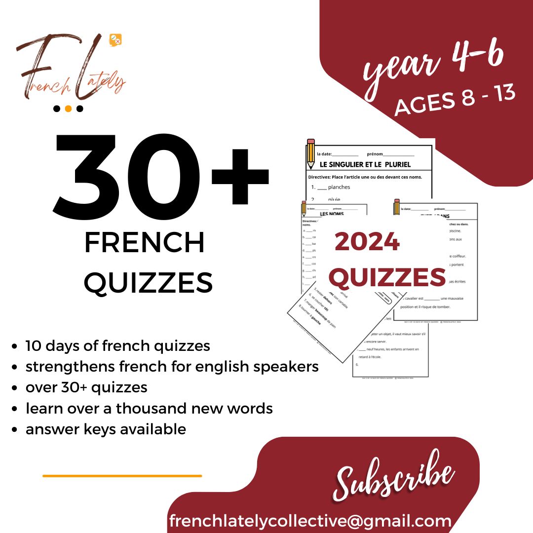 Buy 60+ FRENCH QUIZZES by French Lately on Selar
