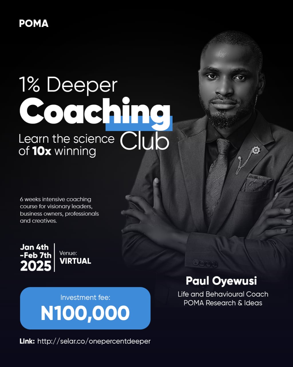Buy 1℅ Deeper Coaching Club by Paul Oyewusi on Selar