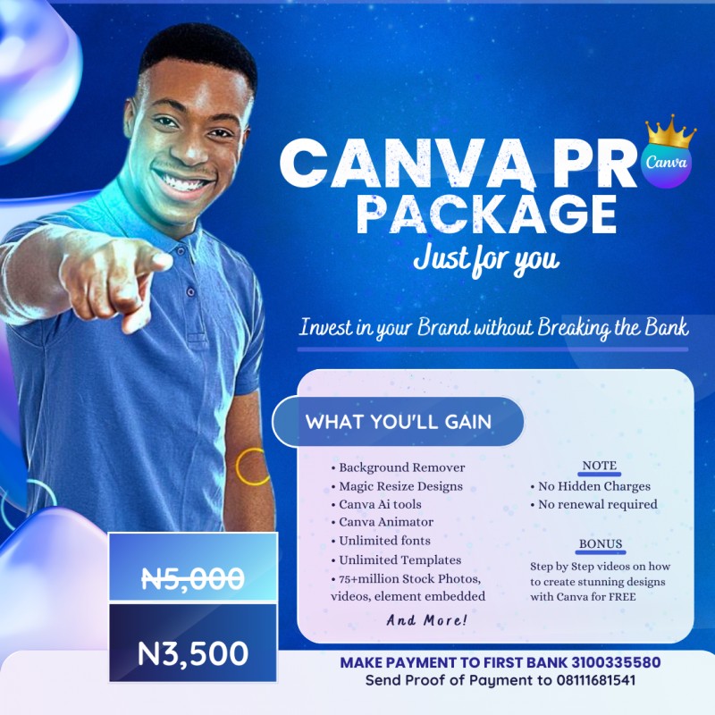 Buy Canva PRO by Pds online solutions on Selar