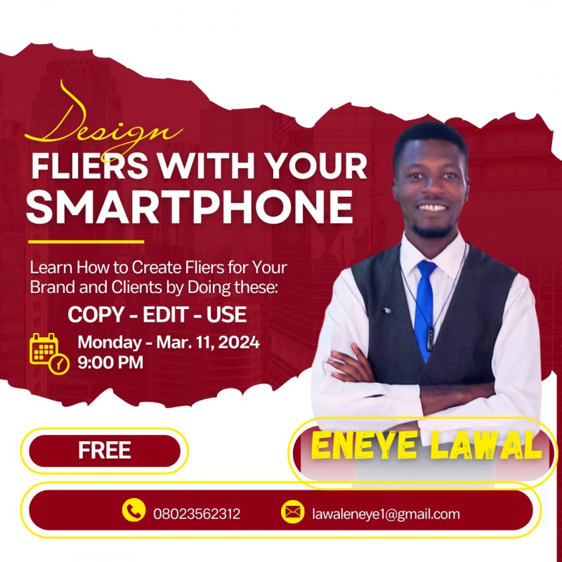 Buy Create CRAZY Fliers With Your Smartphone by Lawal Eneye on Selar