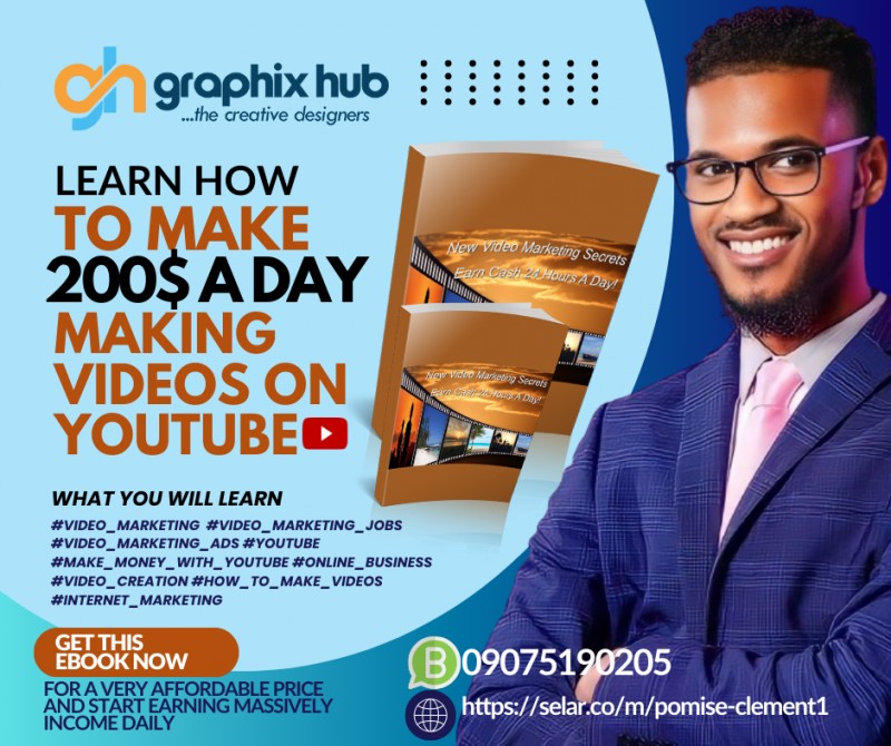 Buy HOW TO MAKE 200$ A DAY WITH VIDEOS ON VIDEOS by Pomise Clement on Selar