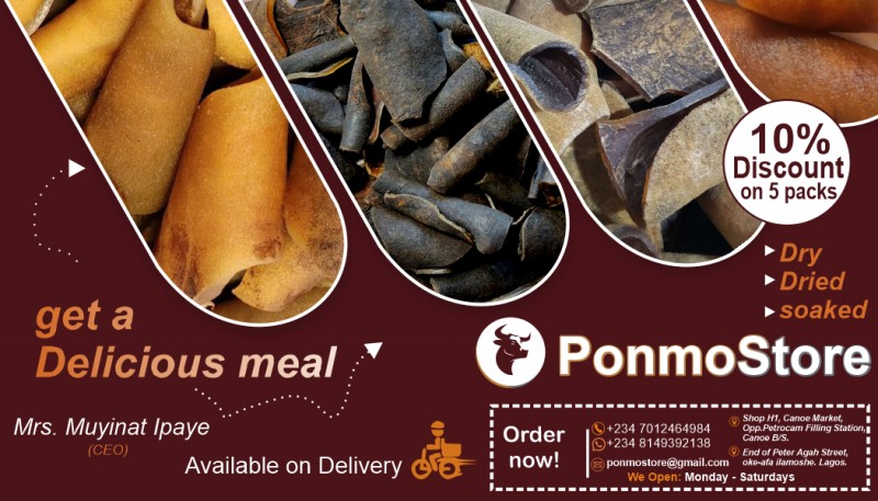 Buy Dry ponmo (small) by ponmo Store on Selar