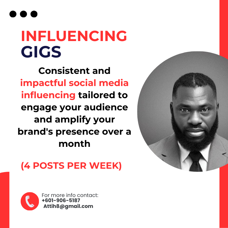 Buy Monthly Influencing Gigs by Prince Attih on Selar