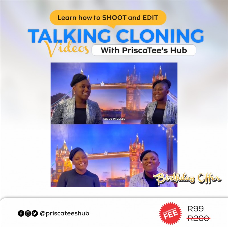 Buy How to Shoot And Edit Cloning Videos by PriscaTee: Your Digital Skills Personal Trainer on Selar
