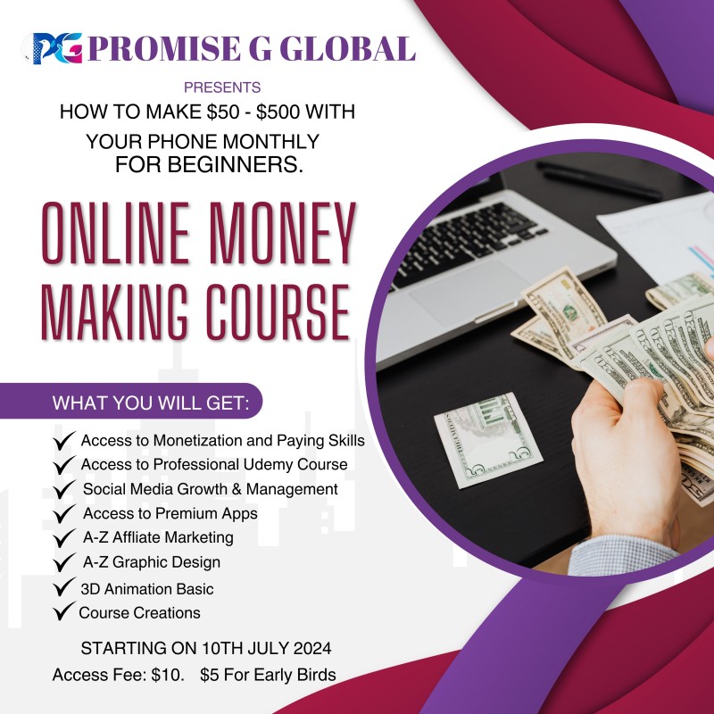 Buy Online Money Making Course by Promise Ginikanwa on Selar
