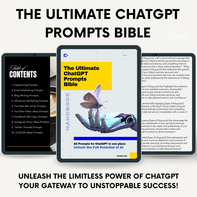 Buy The Ultimate ChatGPT Prompts Bible: Unlock the Full Potential of AI by ChatGPTPromptsZen on ...