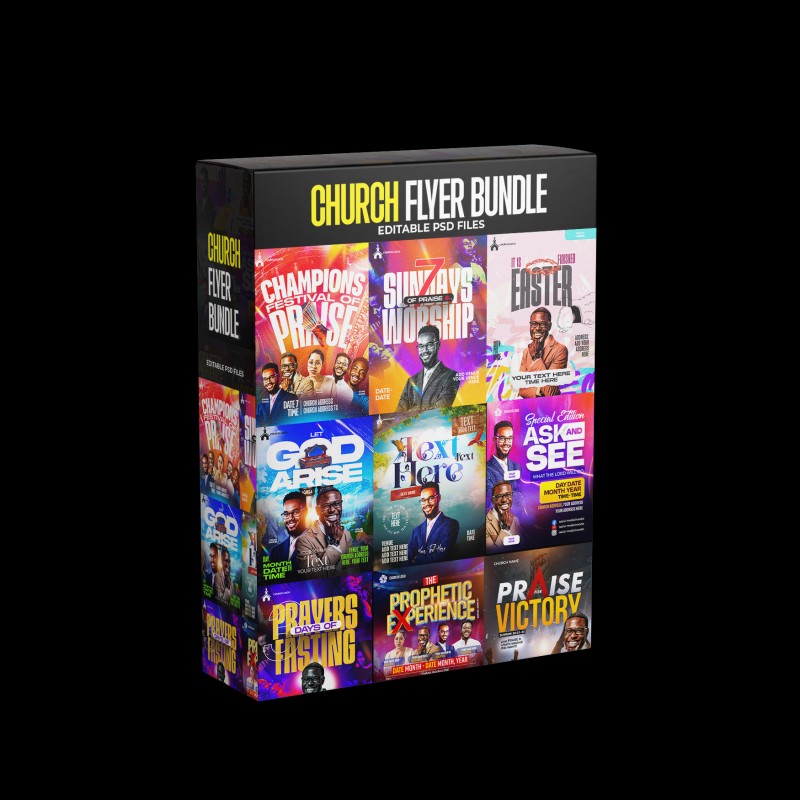 Buy CHURCH FLYER BUNDLE V1 by PTG Design Tuts on Selar
