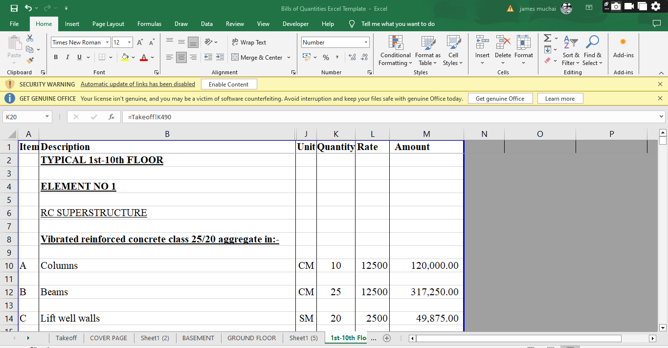 Buy Fully linked excel Template by QS JAMES NJOGU on Selar