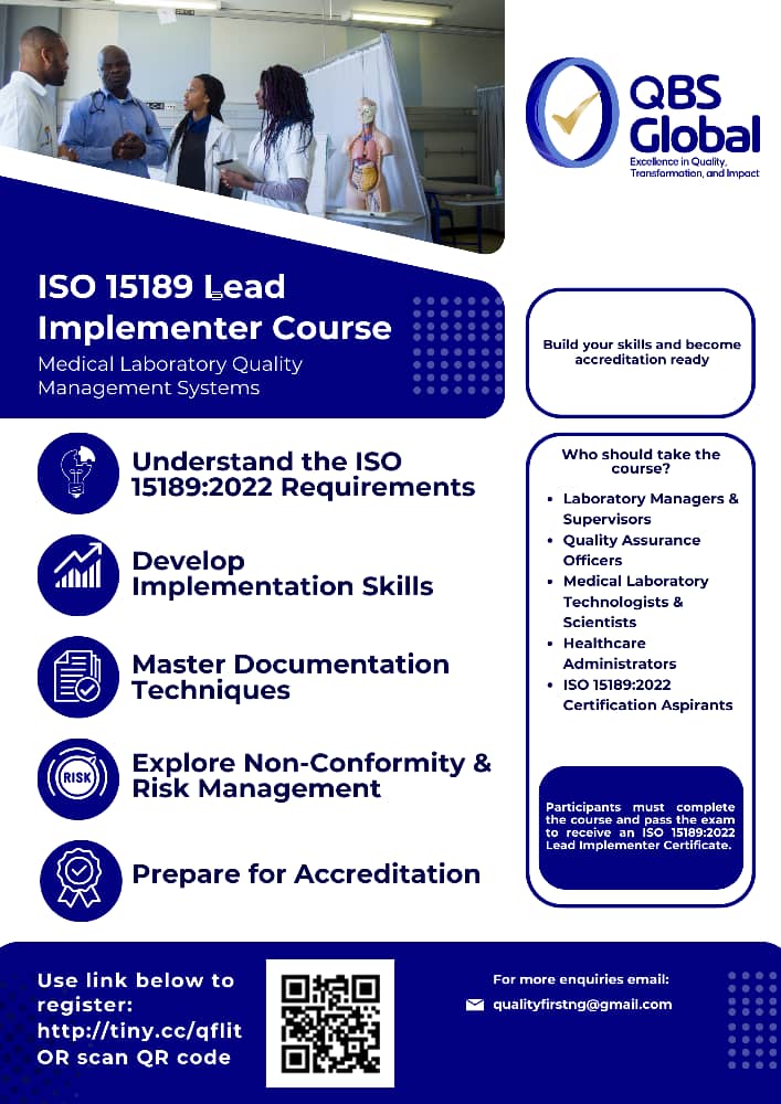 Buy ISO 15189:2022 Lead Implementer Course by QBS Global on Selar