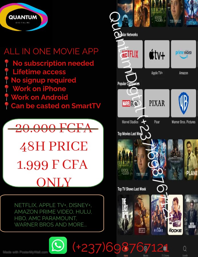 Buy ALL IN ONE MOVIE APP by Quantum Digital INC on Selar.co