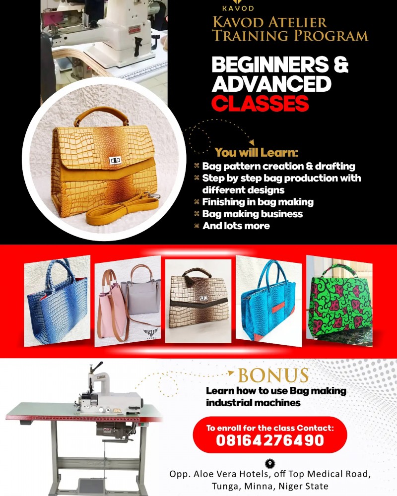 Buy Online Bag making Training by Queen Temitope Afolagboye on Selar