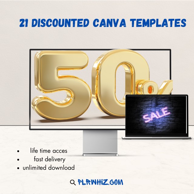 Buy 21 Discount Offers Canva Templates by plrwhiz on Selar