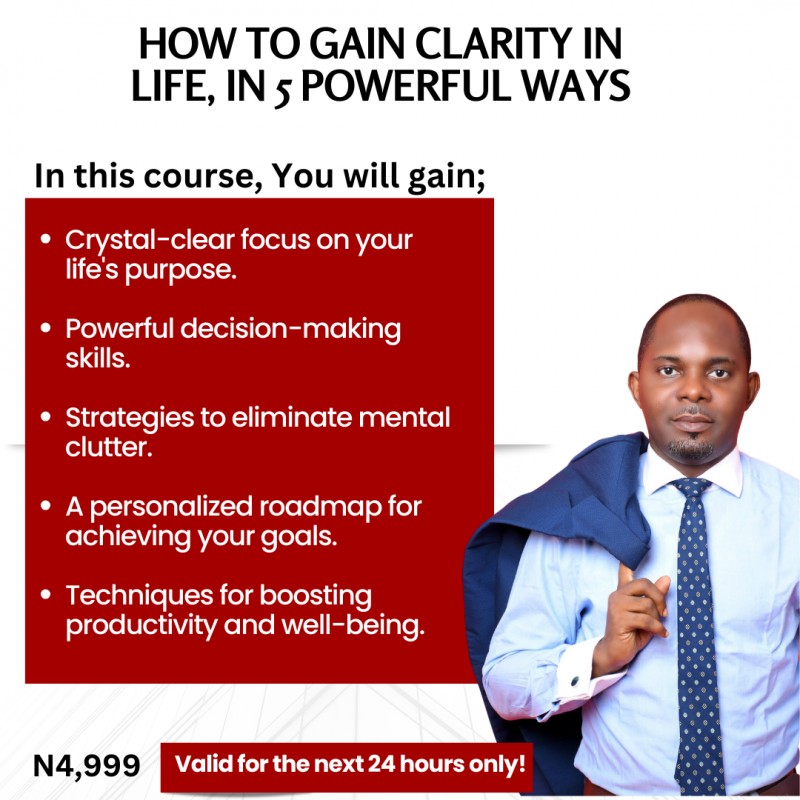Buy Gaining Clarity In Life by Edisemi Okpokiti on Selar