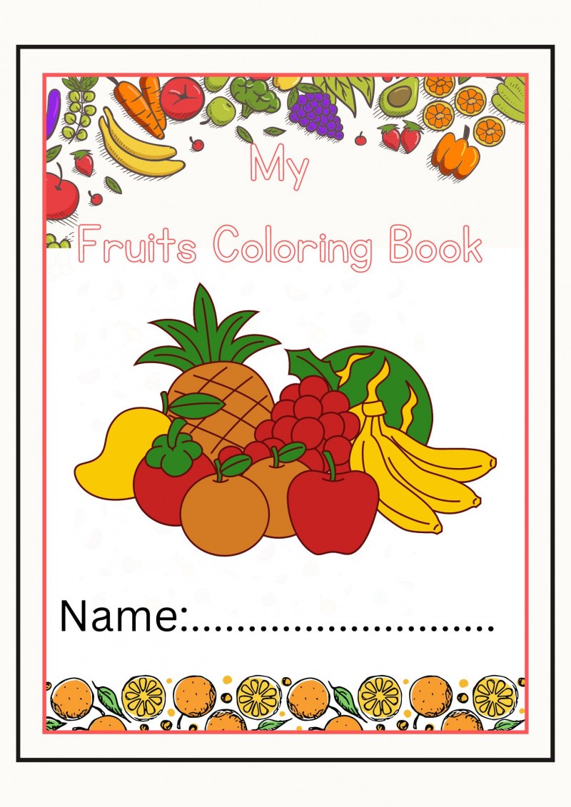 Buy Printable Coloring Book -Fruits by Rhodarlin on Selar