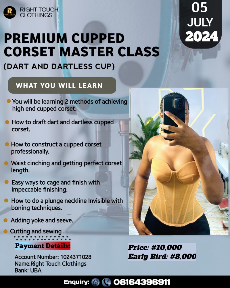 Buy PREMIUM CUPPED CORSET MASTER CLASS by Right Touch Fashion Academy ...