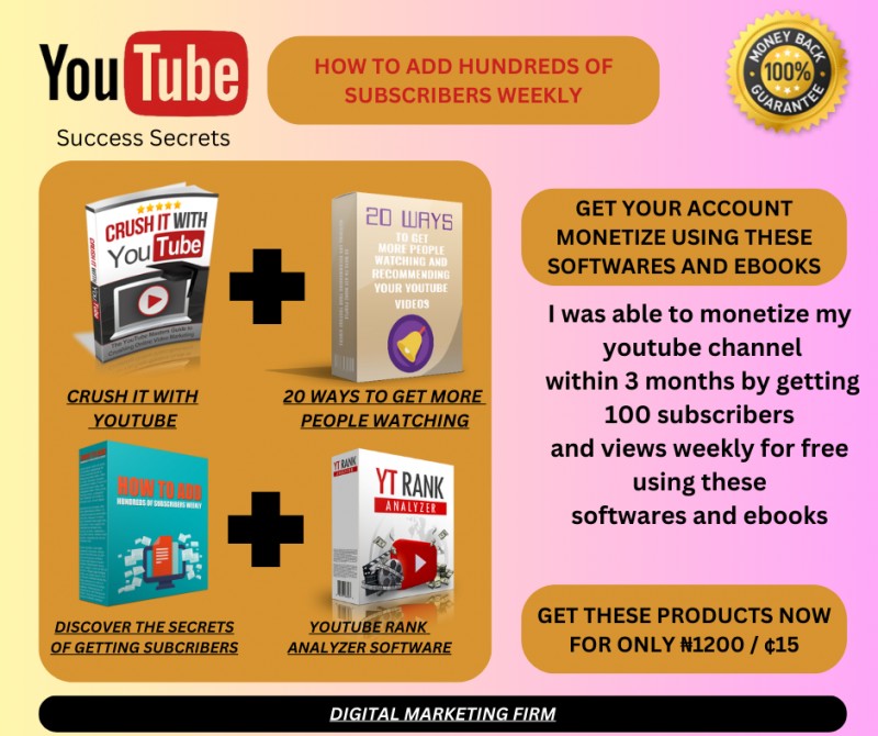 Buy How to add 100 subscribers weekly by Digital expo limited on Selar.co