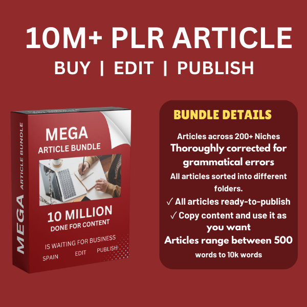 Buy 10M PLR ARTICLES by Rouf Ahmad on Selar