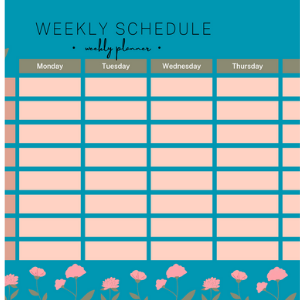 Buy Blue and pink aesthetic weekly planner by Blueroom digital on Selar