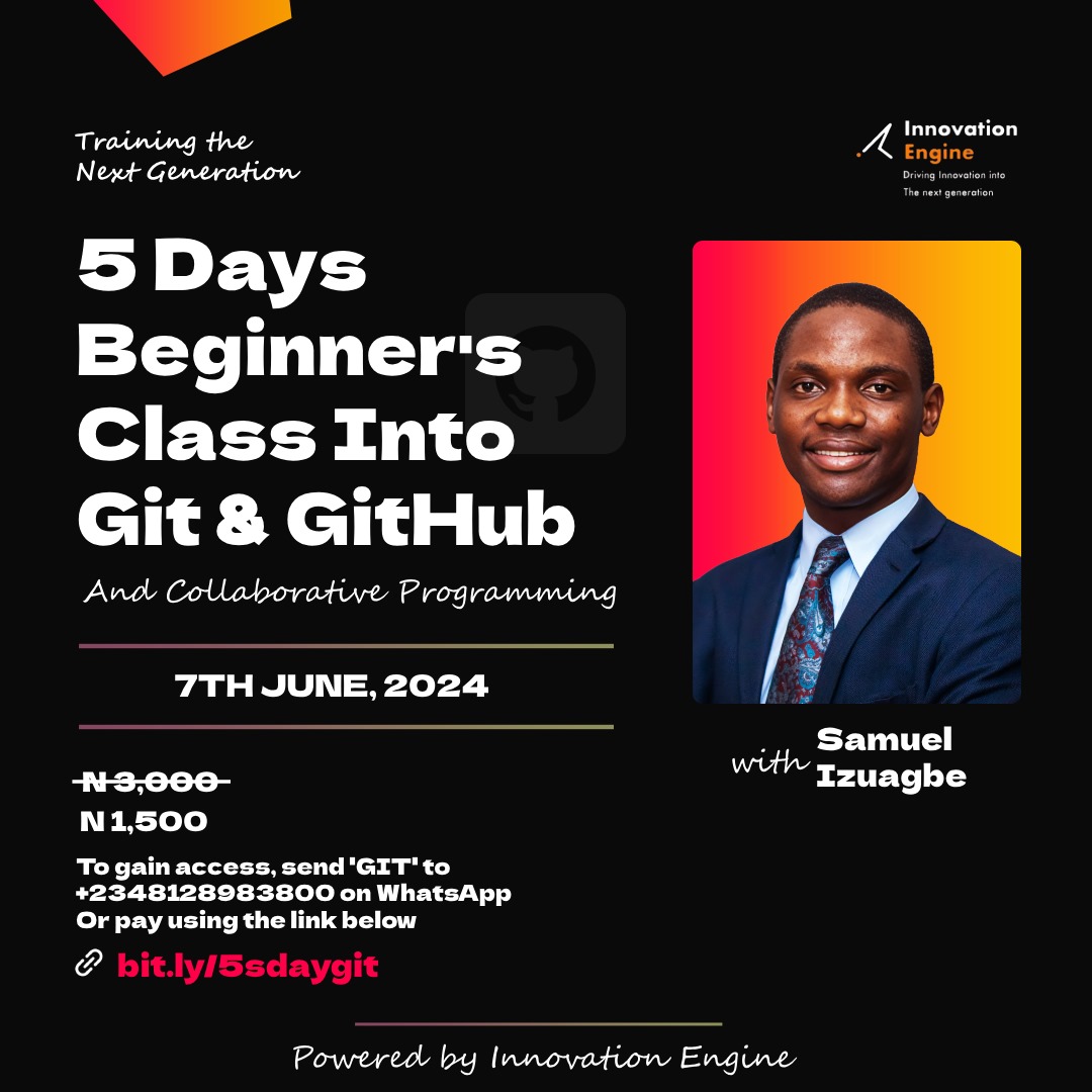 Buy 5 Days Beginners Class Into Git & GitHub by Samuel Izuagbe on Selar