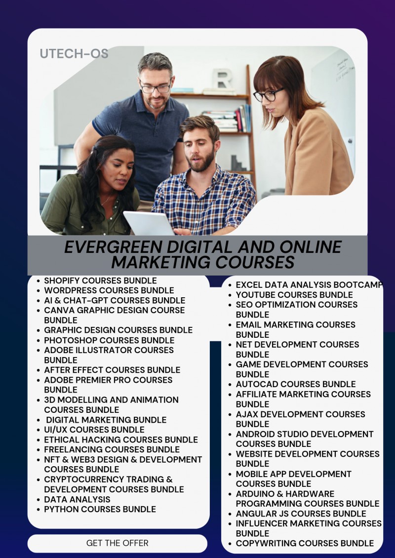 Buy EVERGREEN DIGITAL AND ONLINE MARKETING COURSES by UTECH OS on Selar