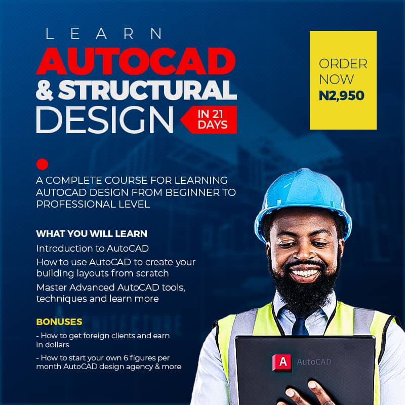 Buy Learn Autocad and Structural Design in 21 Days by segun on Selar