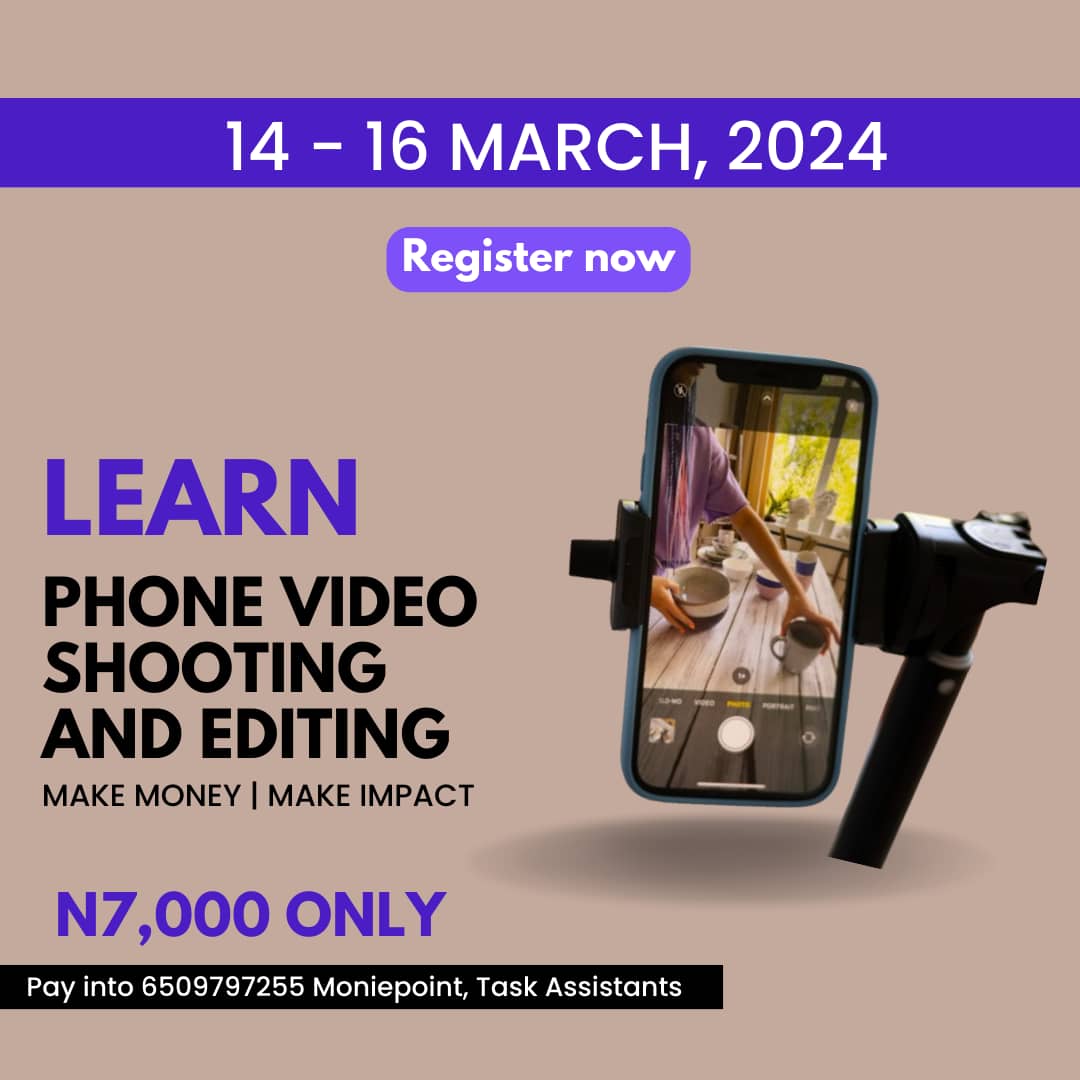 Buy Mobile Video Shooting and Editing Online Class by Sam Semako on Selar