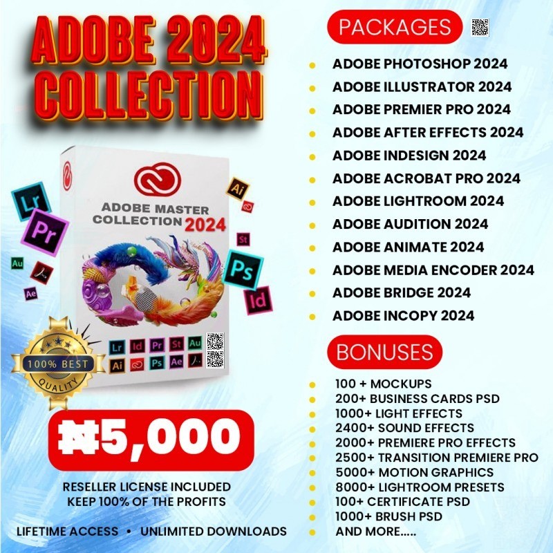Buy ADOBE COLLECTION 2024. by SkyTop Digital Academy 1 on Selar