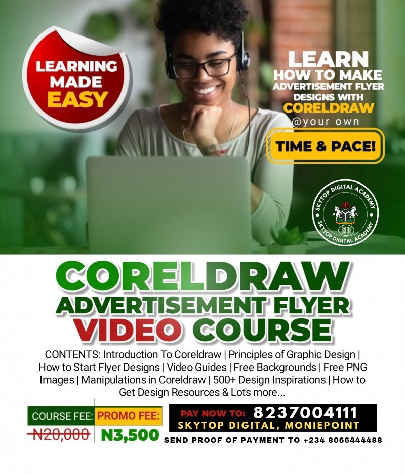 Buy CorelDRAW Advertisement Flyer Design Video Course by SkyTop Digital ...