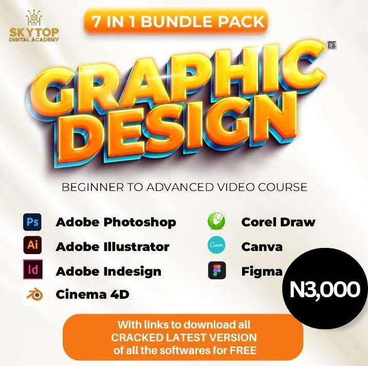 Buy 7-IN-1 GRAPHIC DESIGN BUNDLE PACK by Skytop Digital Academy 2 on Selar