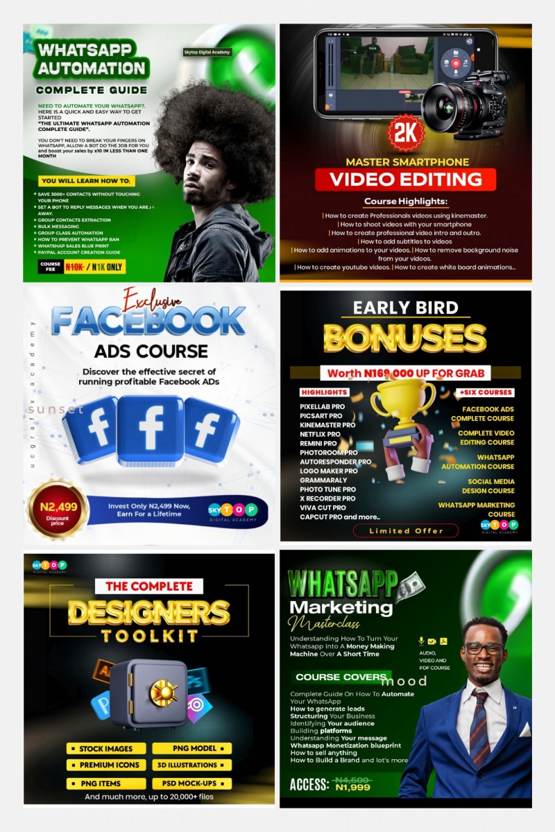 Buy ALL TIME AWARD WINNING BUNDLE by Skytop Digital Academy 2 on Selar