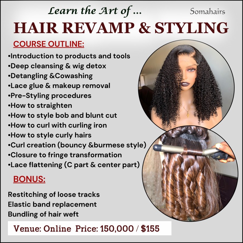 Buy Master the art of Hair revamp and styling by Soma hairs on Selar