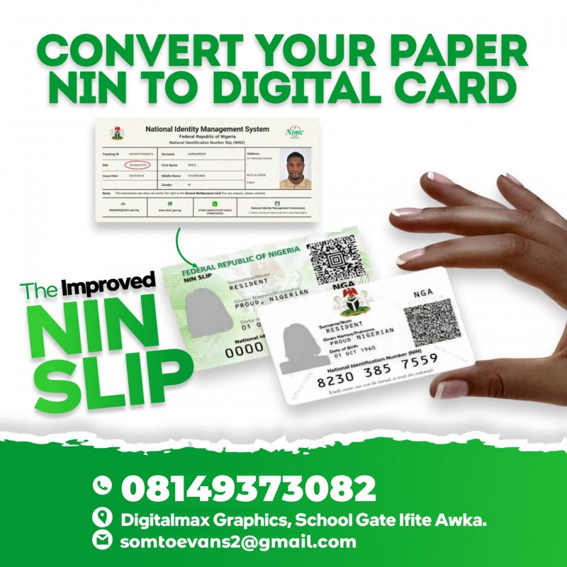 Buy NIN ID CARDS 😊 by Somtochukwu Evans Mokah on Selar