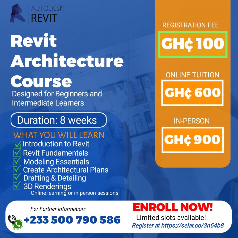 Buy REVIT ARCHITECTURE COURSE REGISTRATION by EG Entrepreneurs on Selar