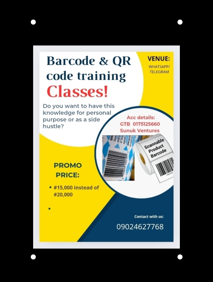 Buy Training Classes for Barcode & QR Code by Sunuk Ventures on Selar