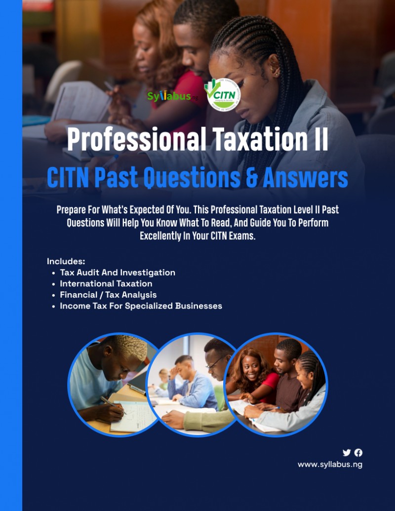 Buy CITN Professional Taxation (PTE) 2 Level Past Questions & Answers ...